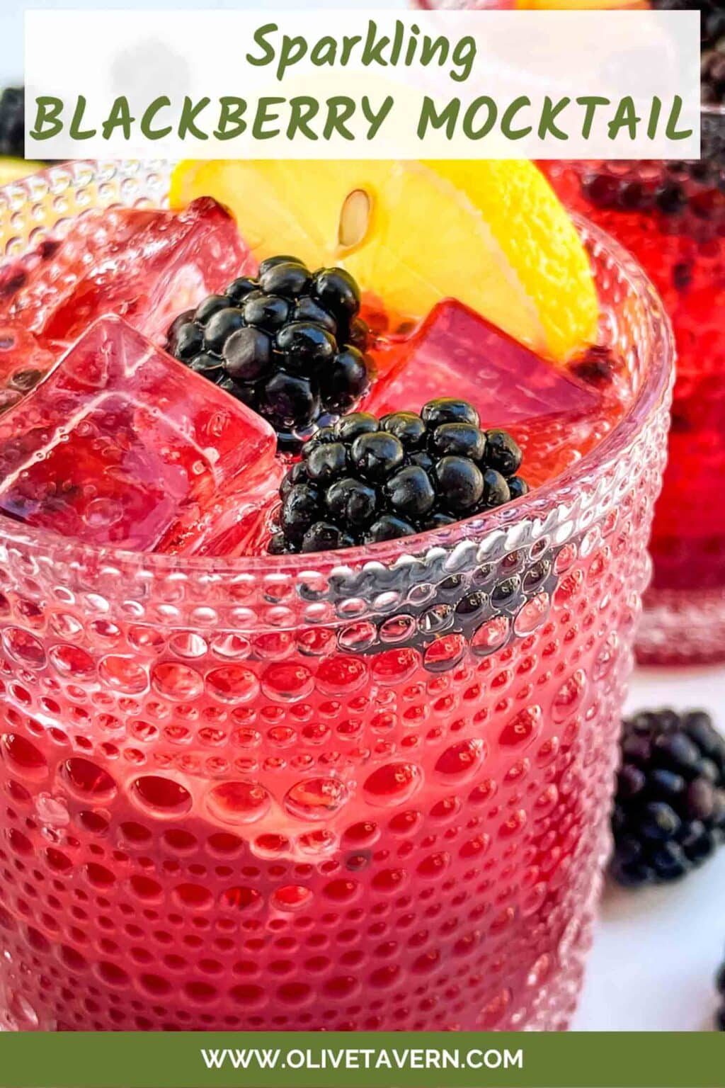 Sparkling Blackberry Bramble Mocktail - olivetavern.com