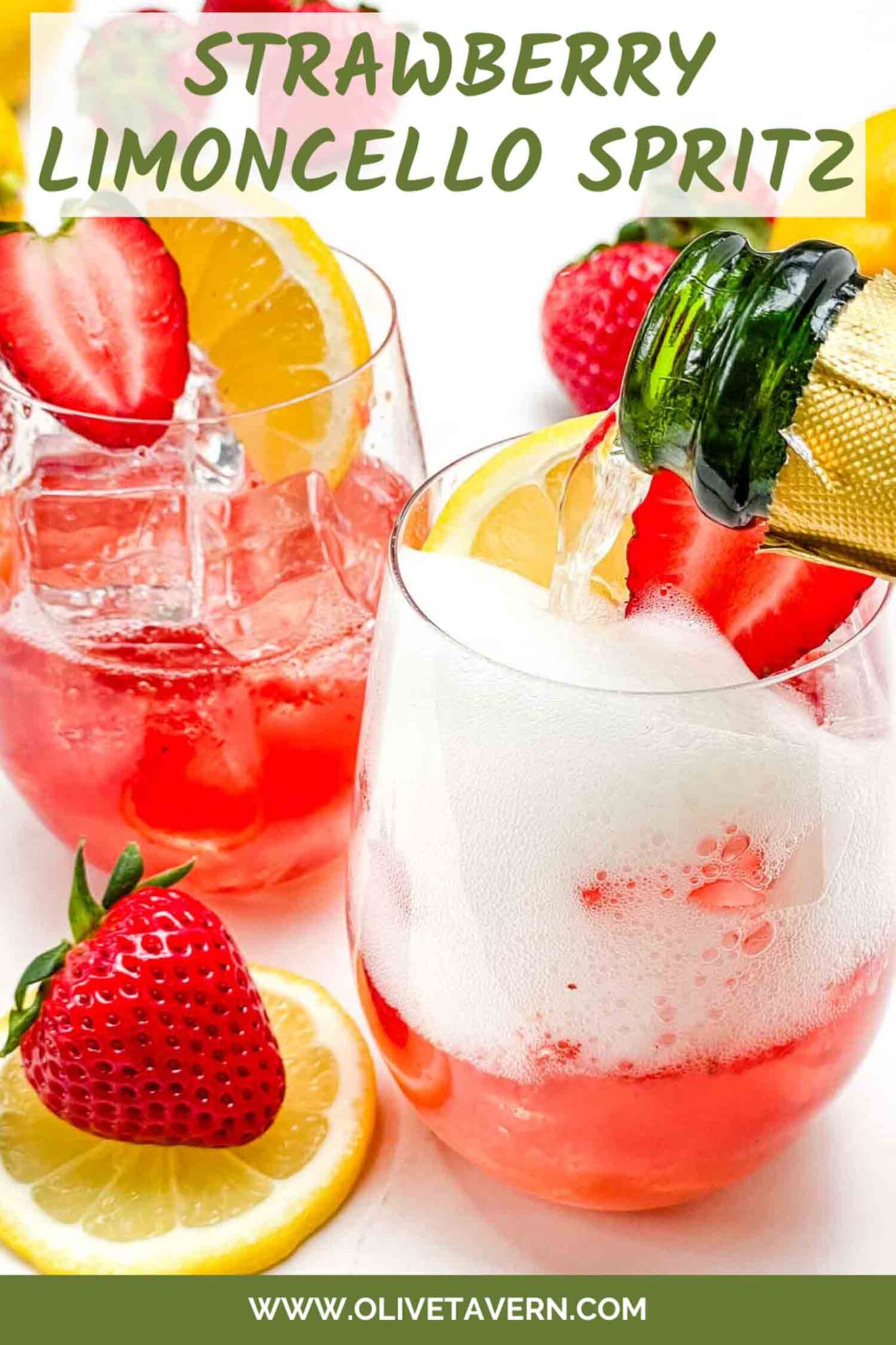 Strawberry Limoncello Spritz - olivetavern.com
