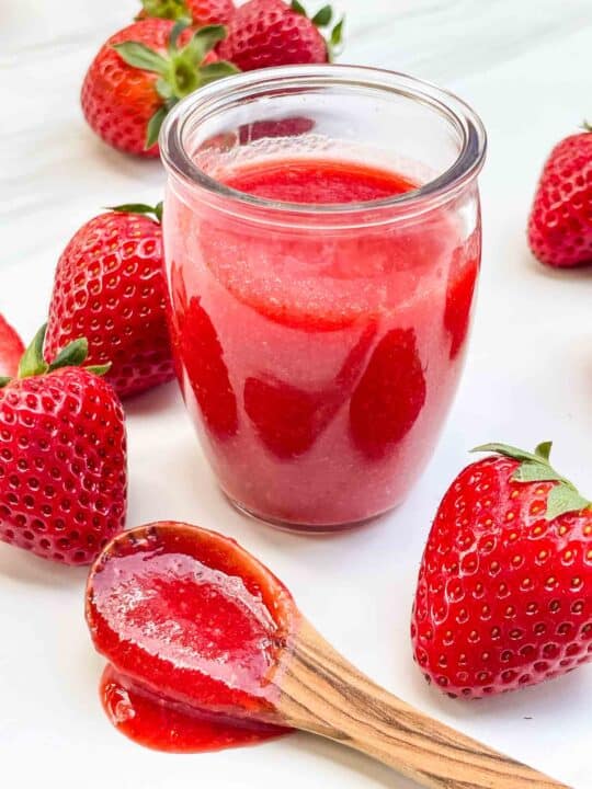 Homemade Strawberry Puree - olivetavern.com